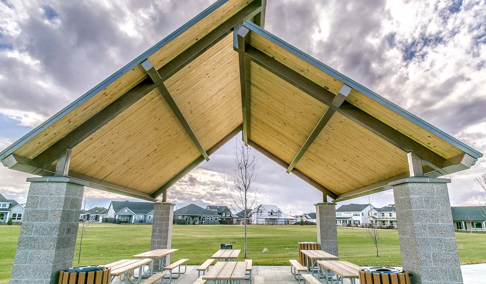 Metal Shade Structure & Commercial Laminated Shelters