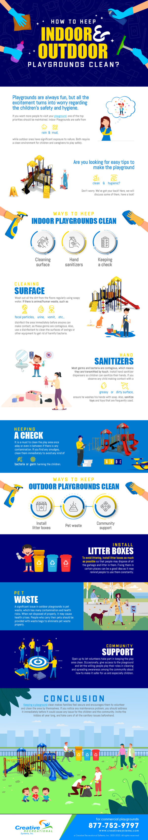 How To Keep Indoor and Outdoor Playground Clean | Creative Recreational ...
