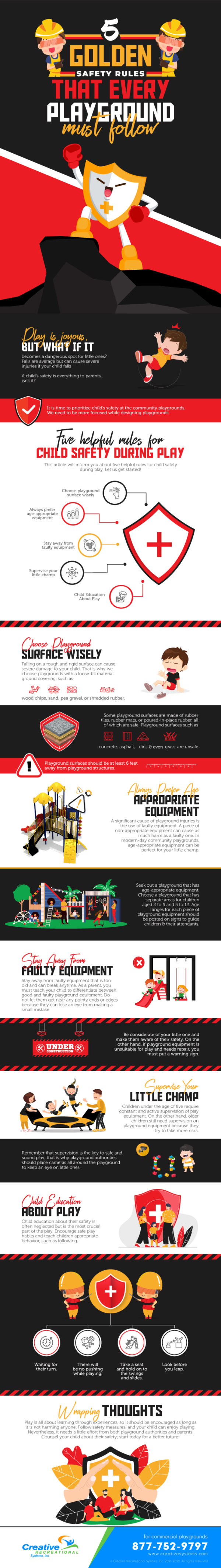 Ways to ensure safety in a playground | Creative Recreational Systems, Inc