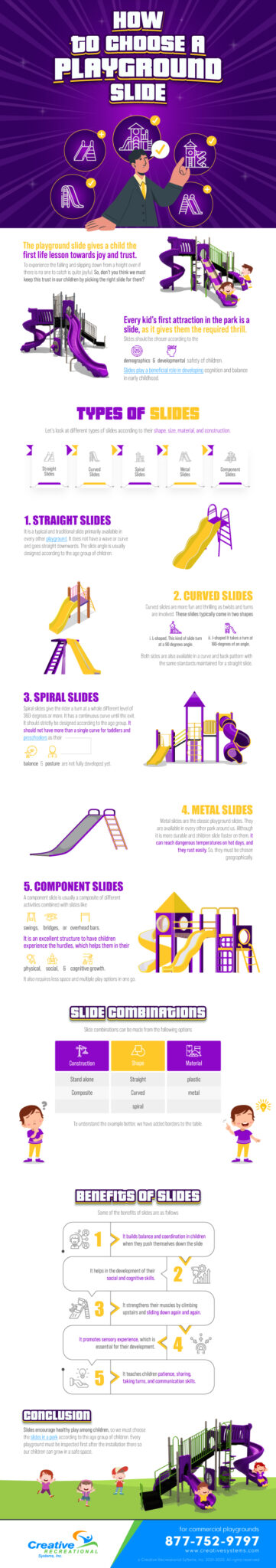 How to Choose a Playground Slide | Creative Recreational Systems, Inc